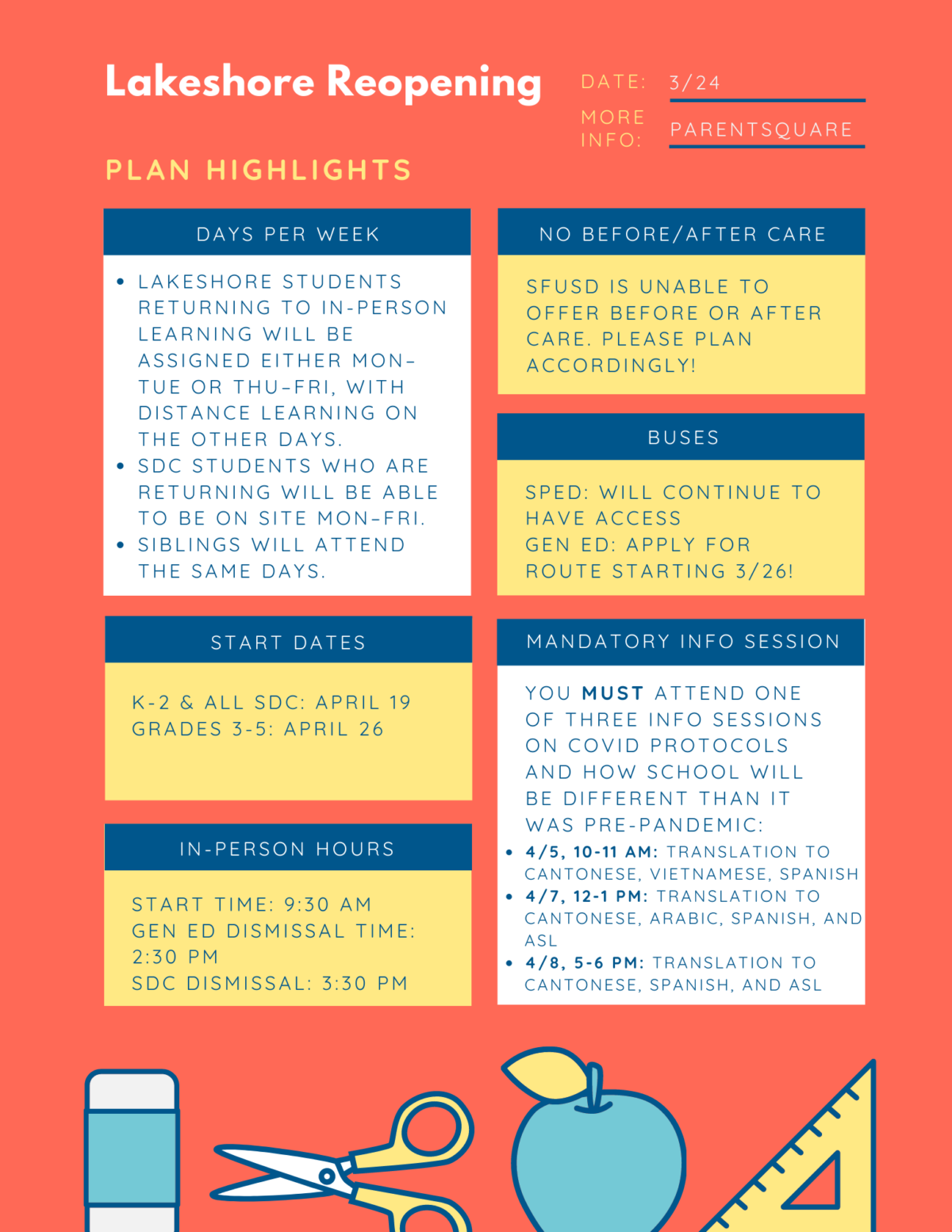 Reopening Updates and Mandatory Info Sessions for Returning In Person ...